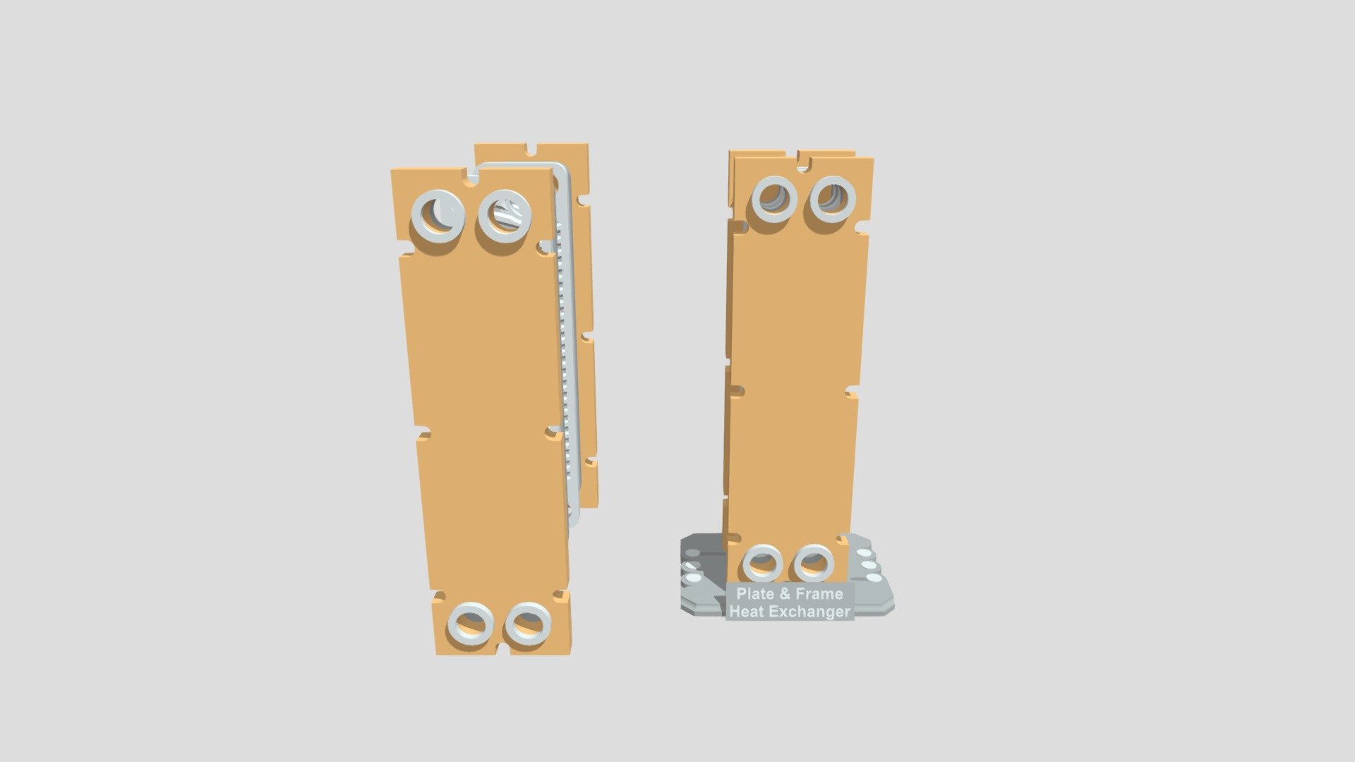 3D Printed Plate & Frame Heat Exchanger - 3D model by Zach Peever ...