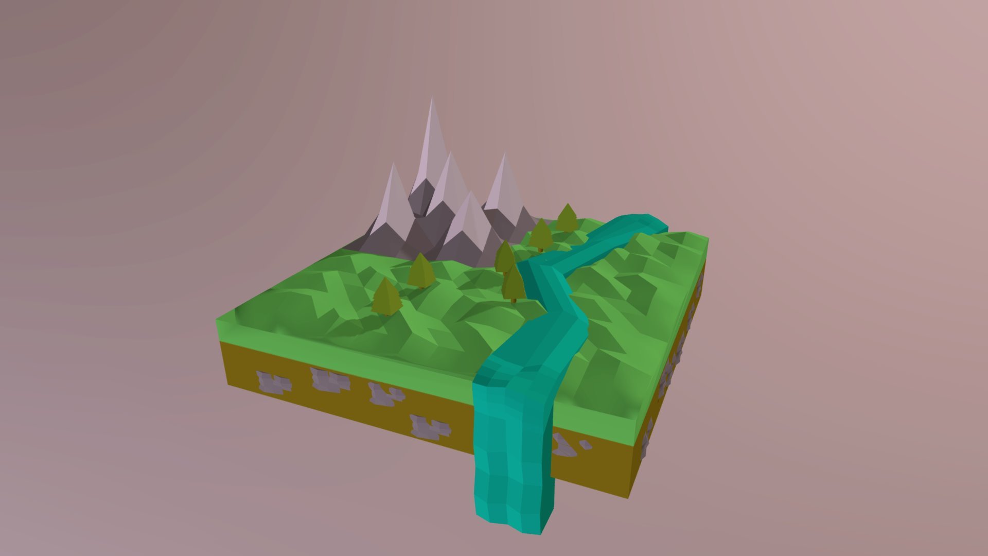 lowpoly mountians - 3D model by Nathan Choo (@NathanChoo) [9d7845e ...