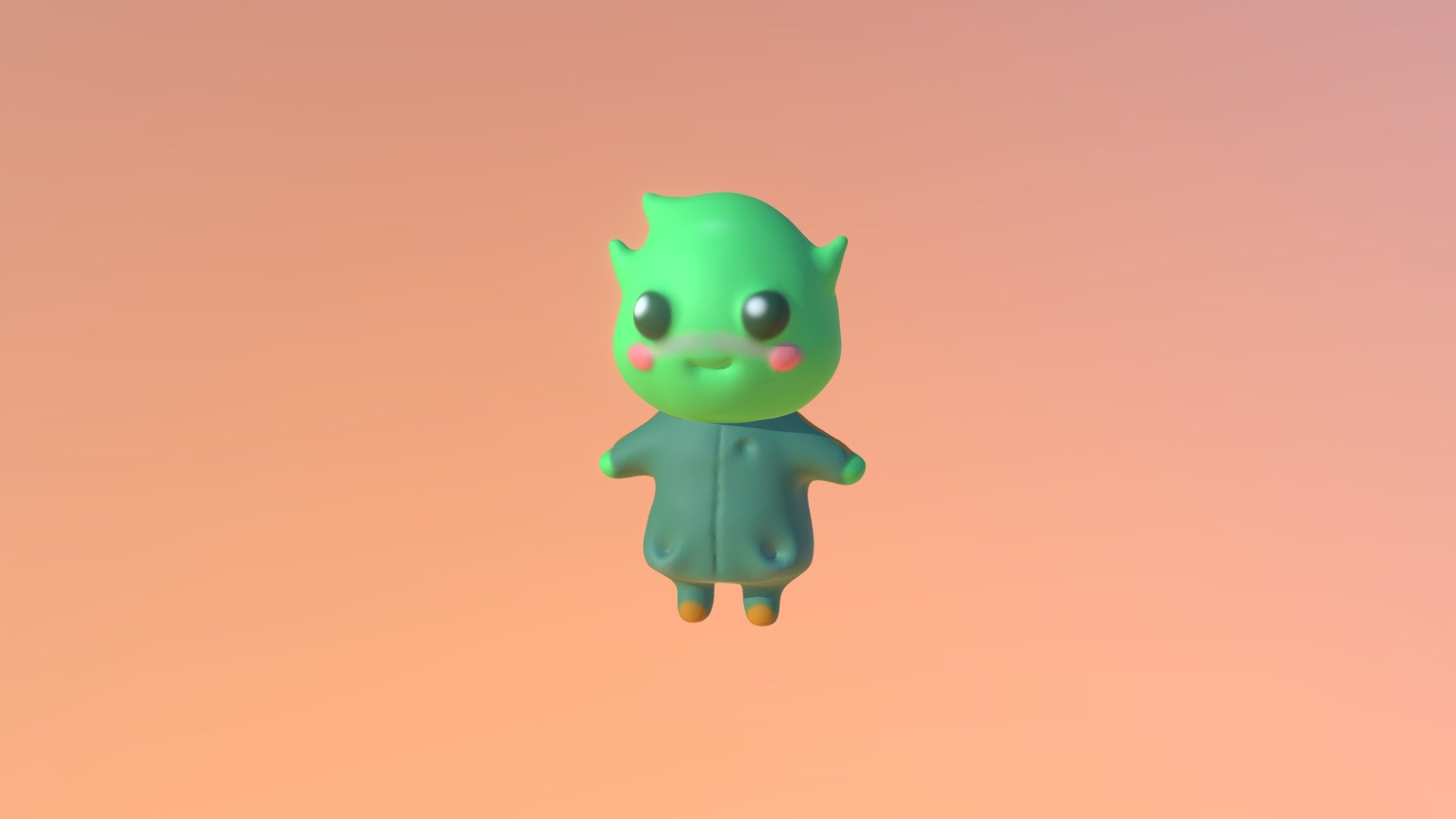 Cute Alien - 3D model by heyitsfel [9d7975a] - Sketchfab