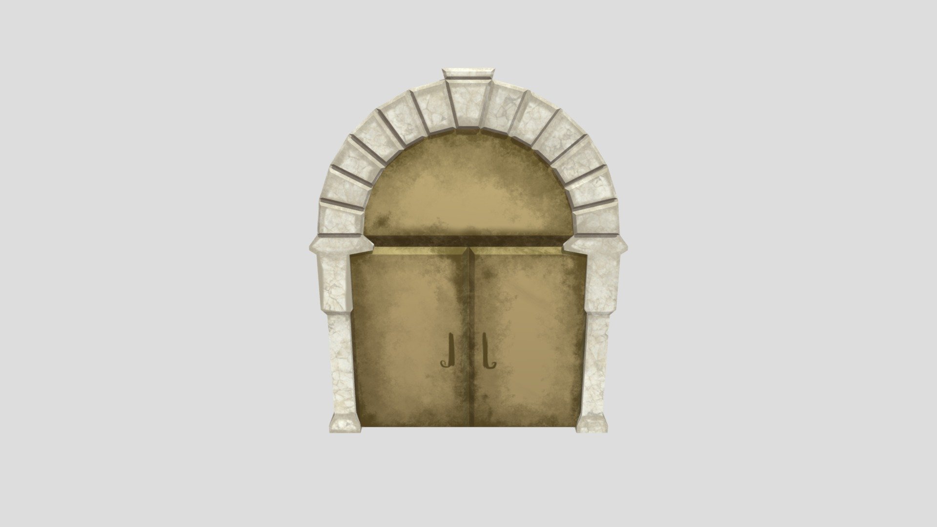 Stone/golden door - 3D model by saultyness [9d7bccd] - Sketchfab