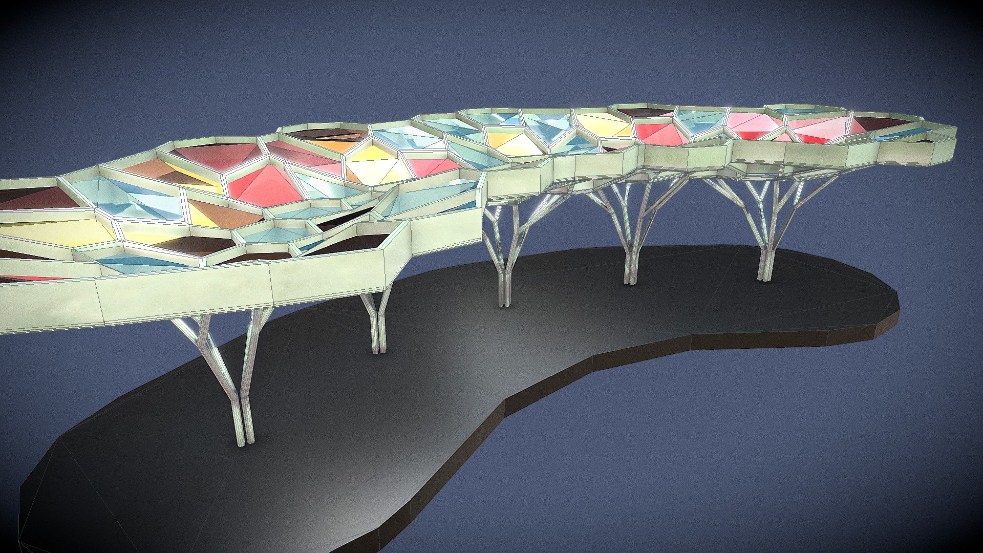 Voronoi canopy - Download Free 3D model by randum [9d7e0f5] - Sketchfab