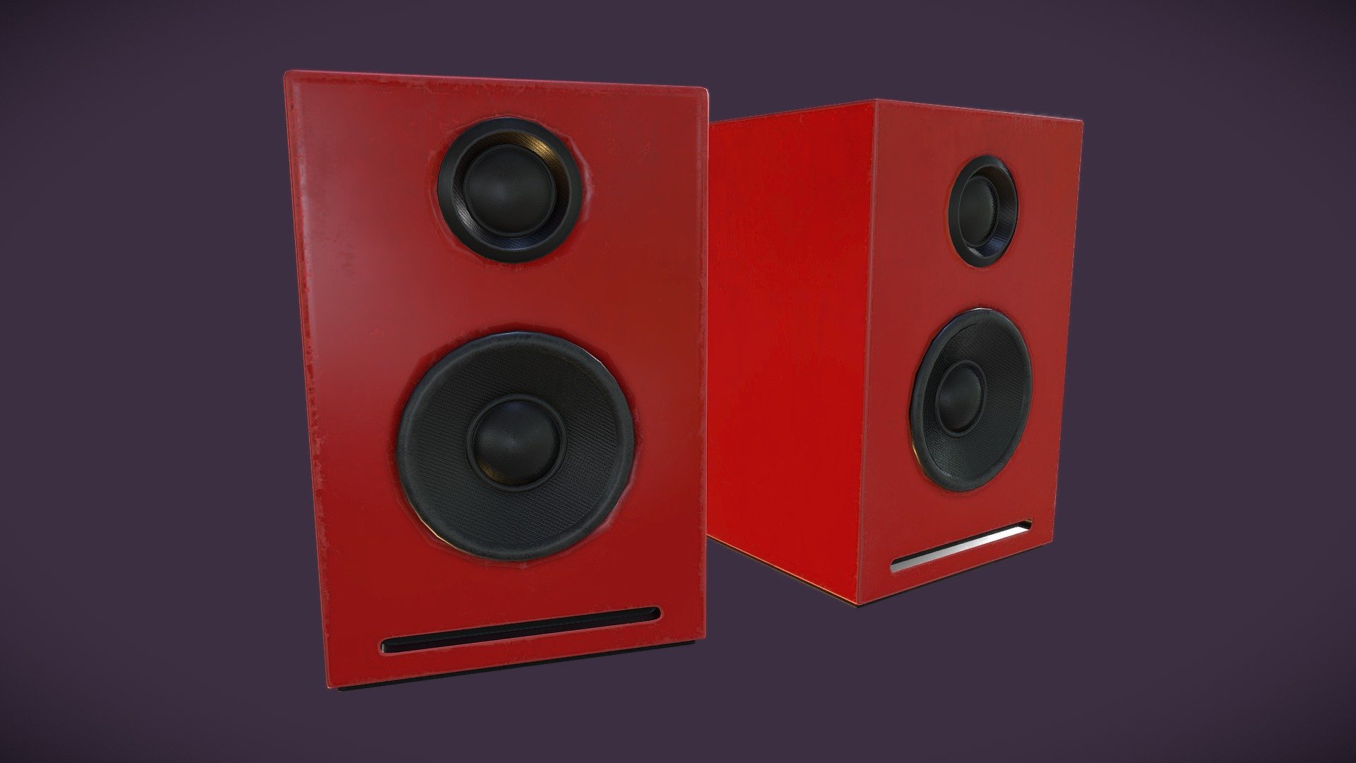 Red Speakers - 3D model by 3DJam (@3djamzrw) [9d83674] - Sketchfab