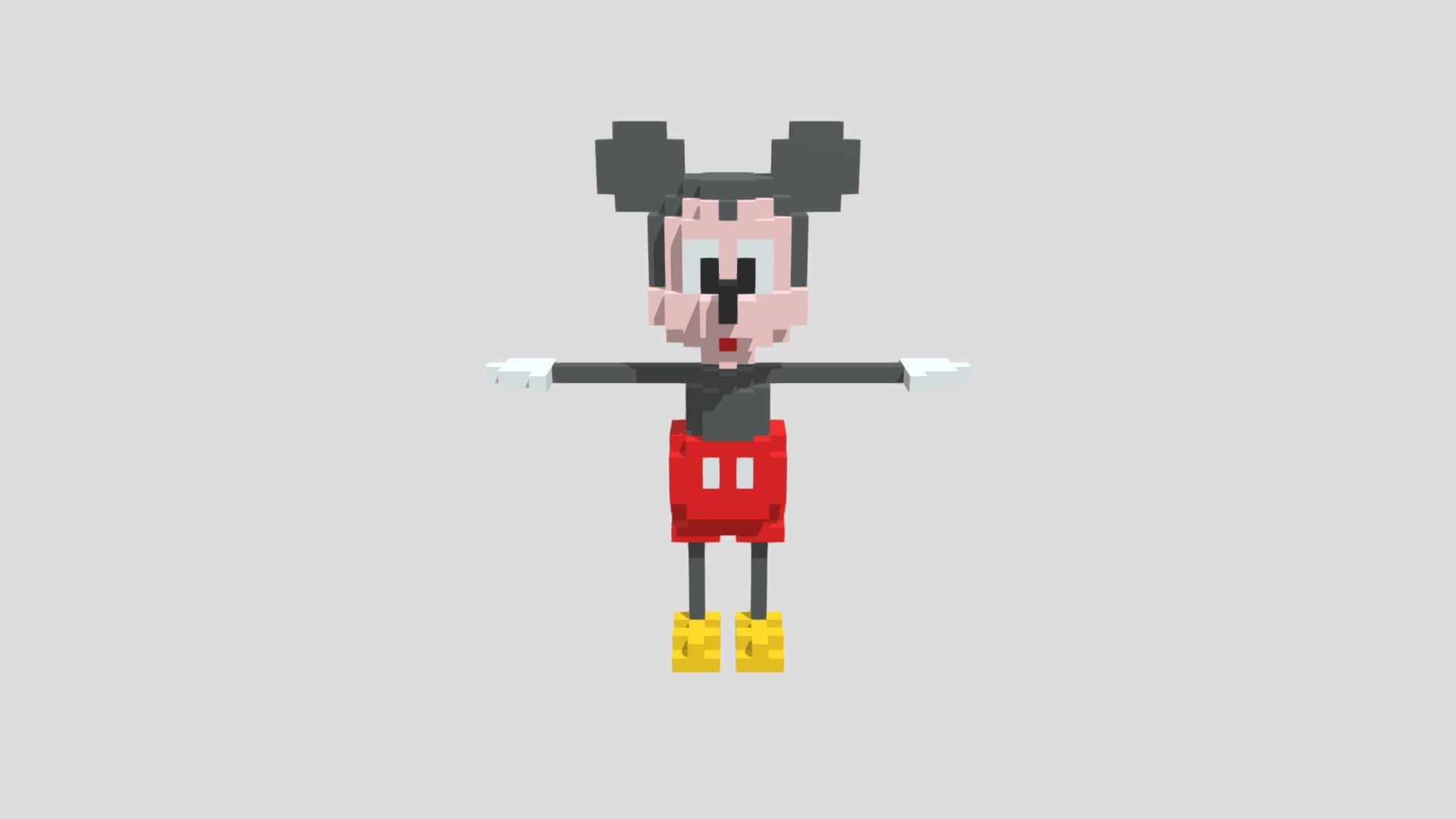 Voxel Mickey Mouse - Download Free 3D model by colombo0718 [9d86008 ...