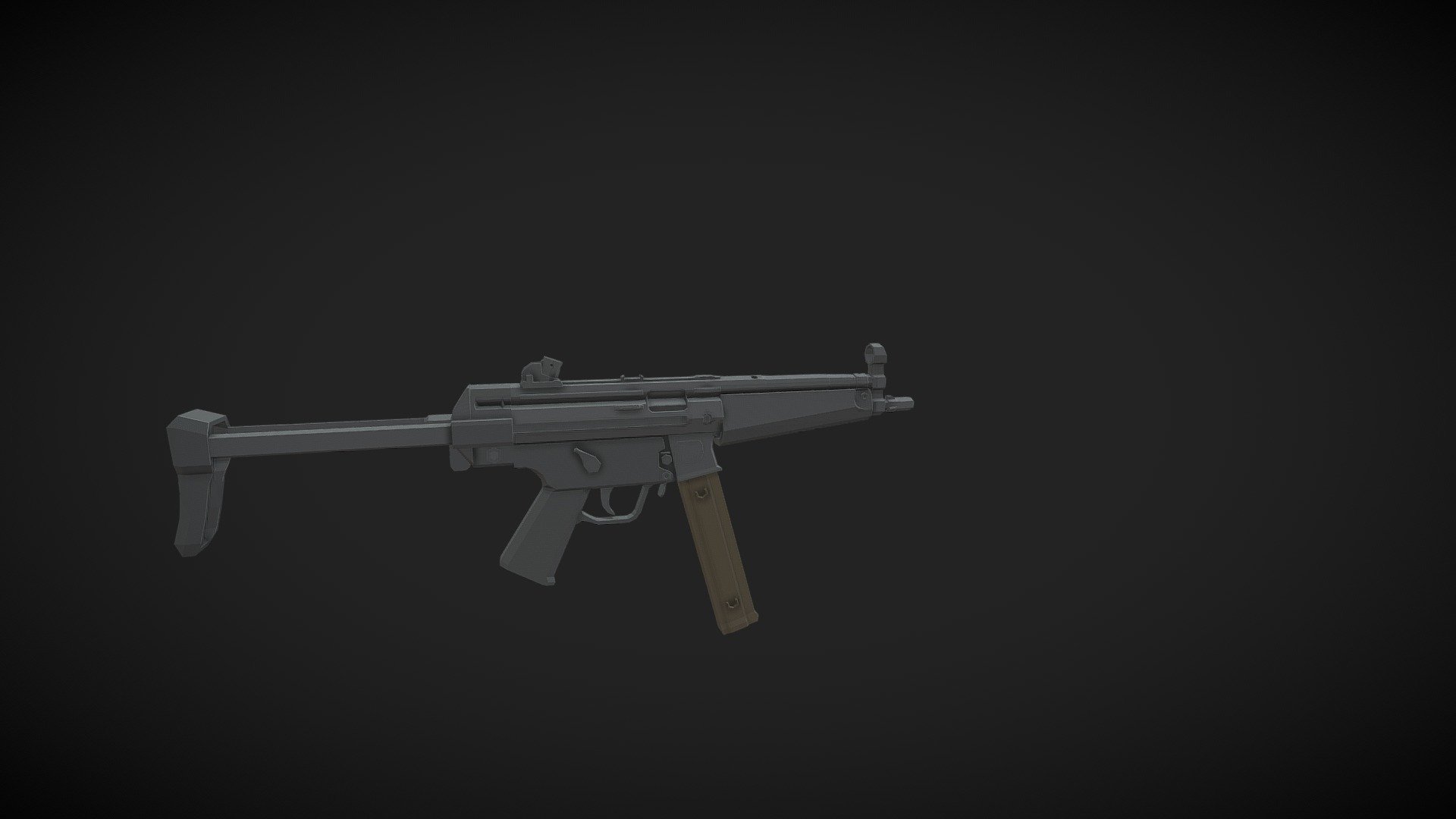 Low Poly MP5 - Download Free 3D model by TWORKS (@trbrick) [9d88668 ...