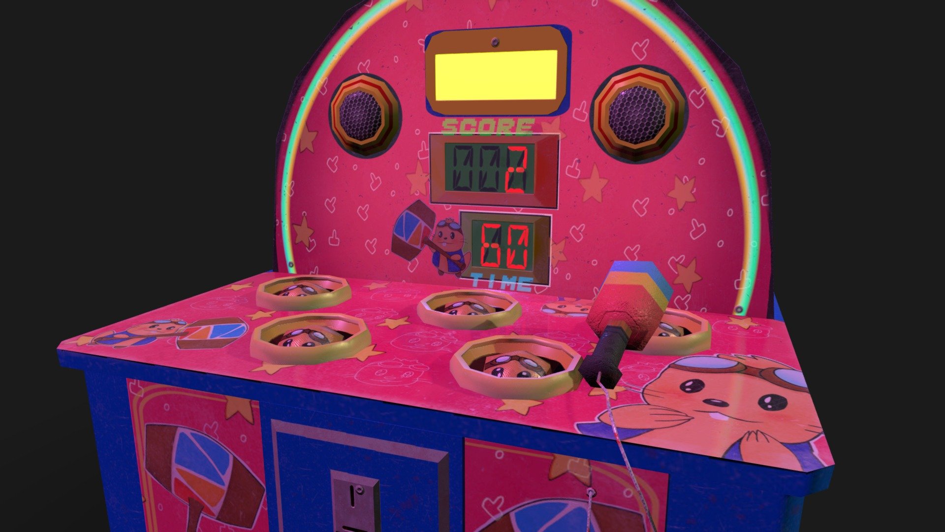 Whack A Mole Arcade Machine - Buy Royalty Free 3D model by RayNoah ...