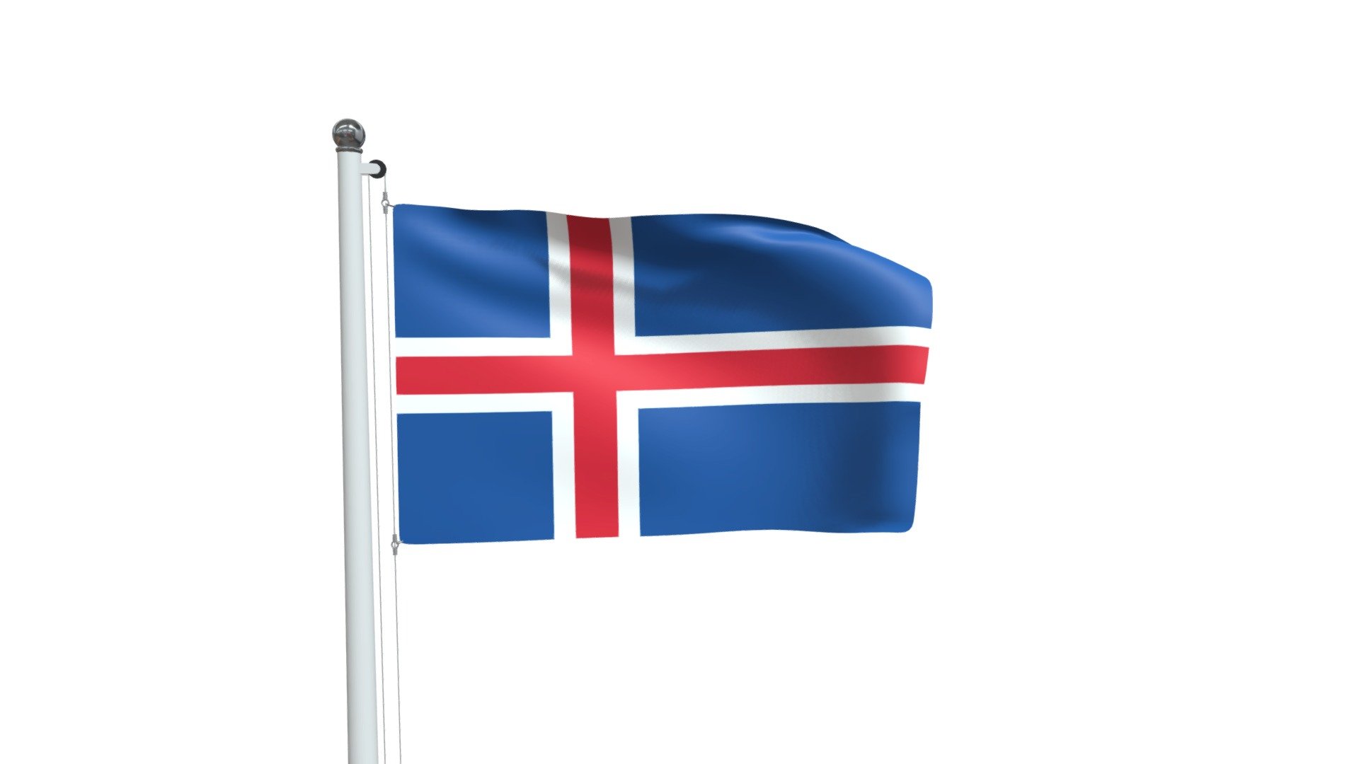 Flag Of Iceland - Buy Royalty Free 3D model by Renato.lt (@renato.lt_3D ...