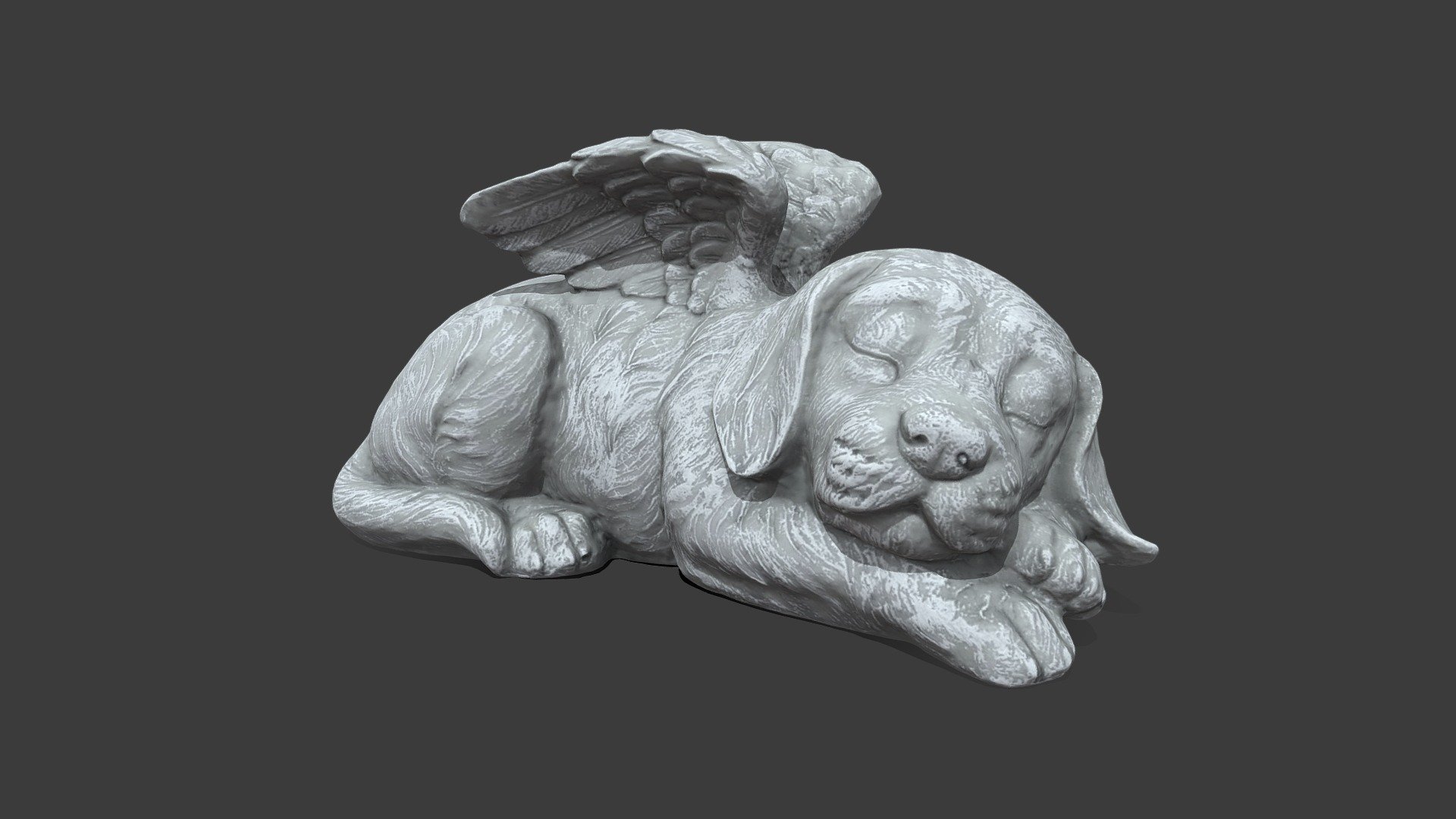 Dog Angel sculpture - 3D model by egoroshe [9d94db0] - Sketchfab