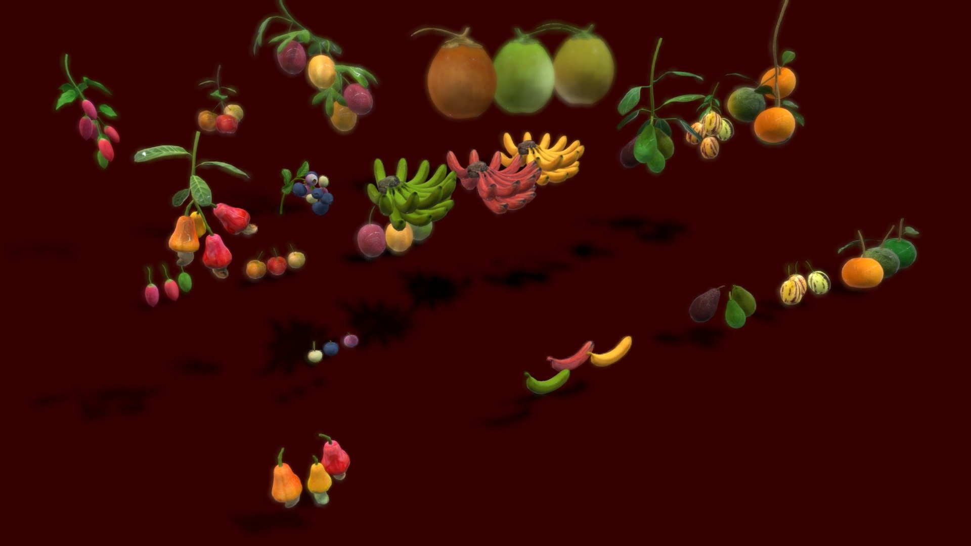 Collection Fruit Path 4 - Buy Royalty Free 3D model by vustudios ...