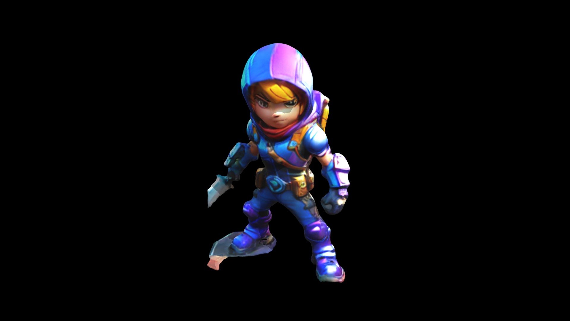 RPG character standing alert in a forest clearin - Download Free 3D ...