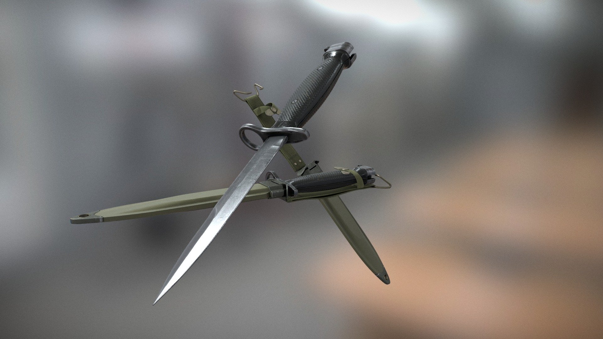 M7 Bayonet and scabbard - Download Free 3D model by teejlesdoodles ...