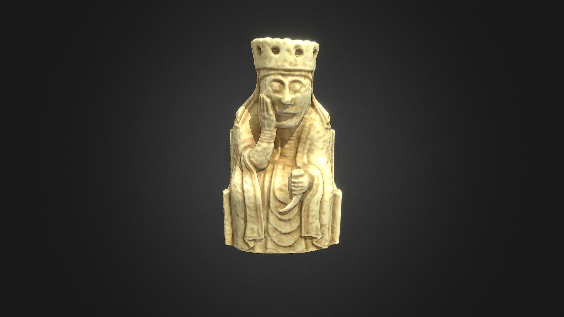 Lewis Chessmen Queen - 3D model by Atreydes Engineering (@justrailer ...