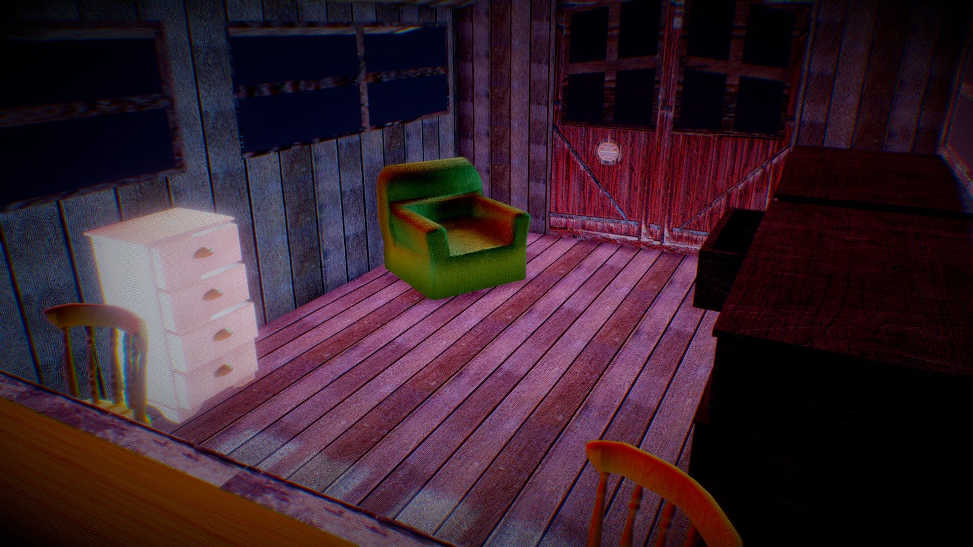 Wooden Hut With Interior - Download Free 3D model by rhcreations ...