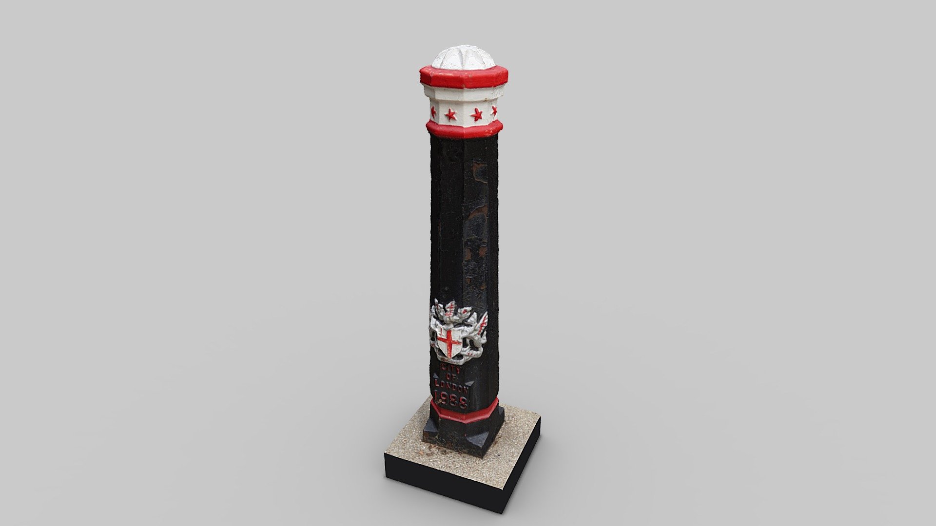 Bollard Gunpowder Square - Download Free 3D model by artfletch [9da6efa ...