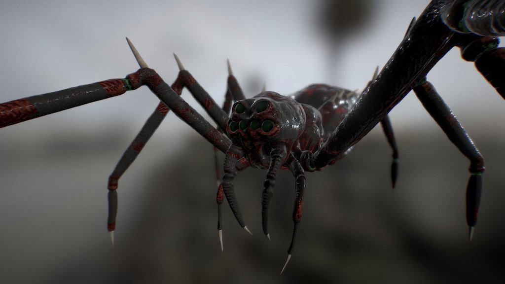 Spider - 3D model by Gregory (@GBA3D) [9da8577] - Sketchfab