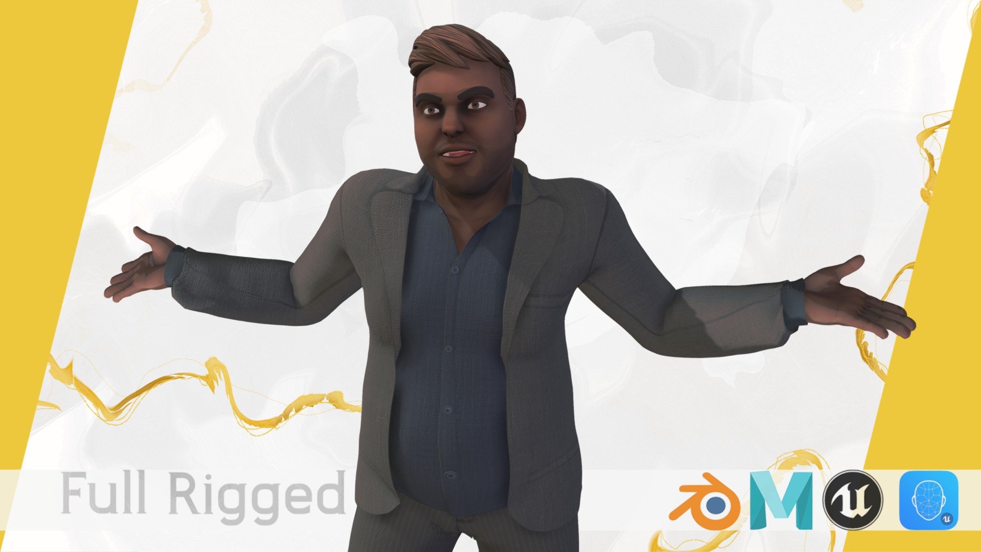Elegant Indian Man standing Low-poly 3D model - Buy Royalty Free 3D ...