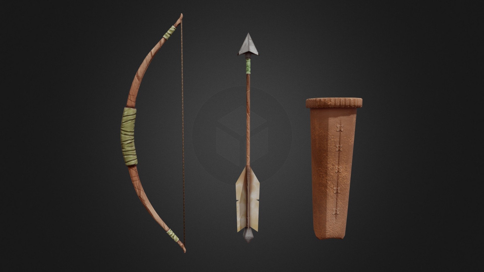 Hunter's Humble Bow Set - 3D model by michaelcabrera (@thatpinkcoconut ...