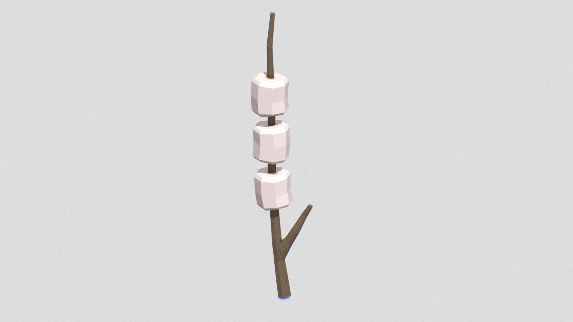 Marshmallow on a stick / Camping / Low Poly - 3D model by Dokse Studio ...