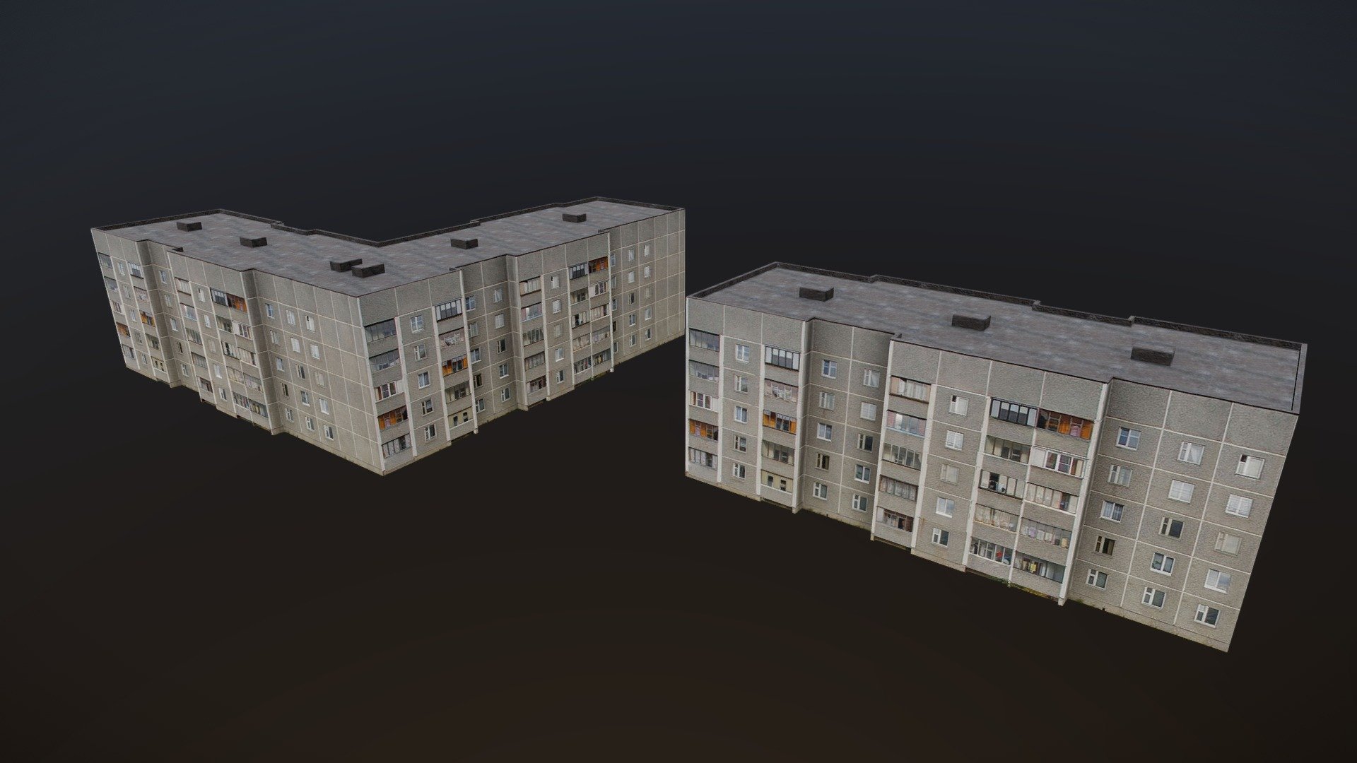 Soviet Panel House [Lowpoly] - Download Free 3D model by irmich5546 ...
