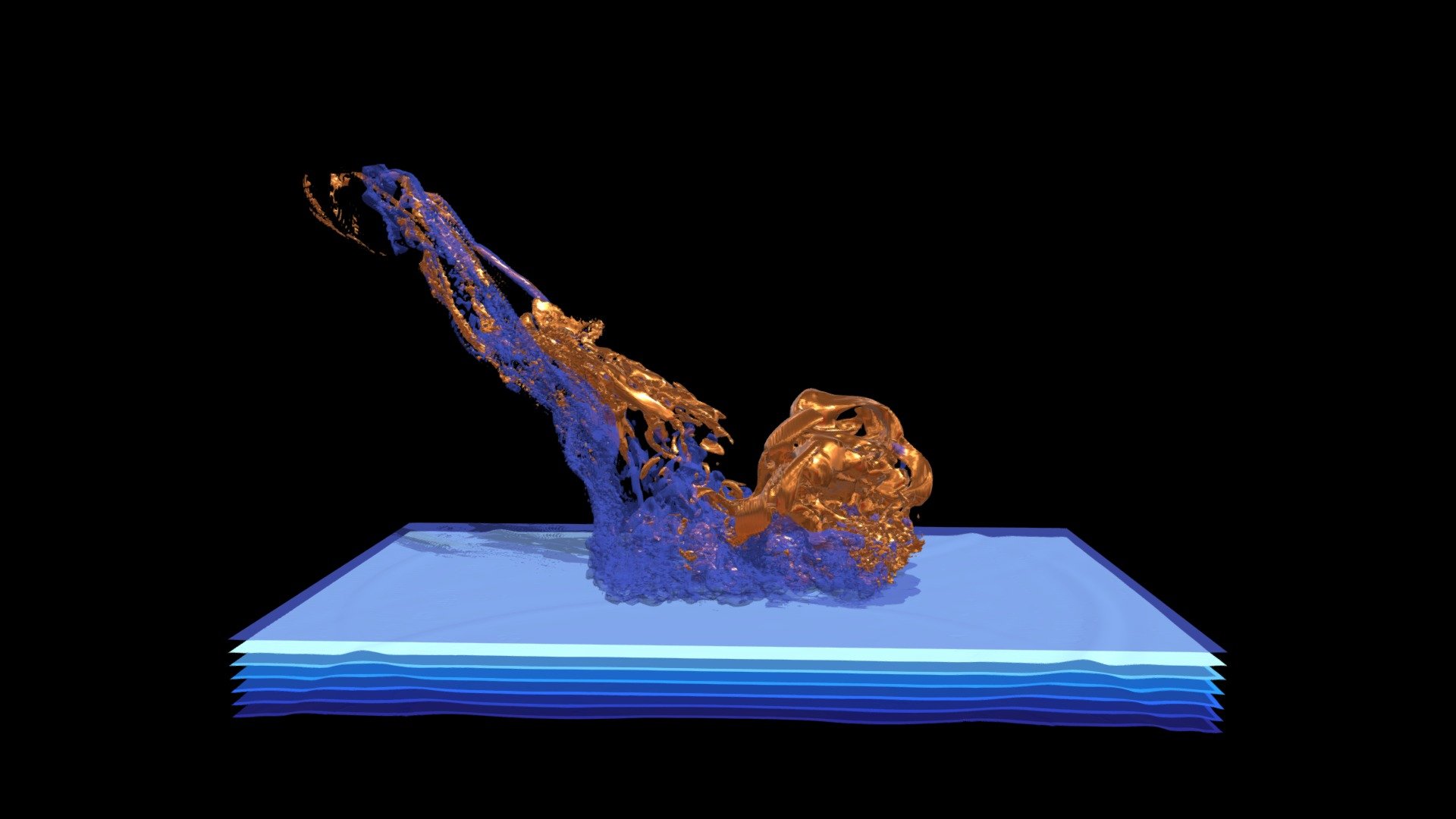 Deep water Asteriod Impact (Simulation yB31) - 3D model by Adheesh ...