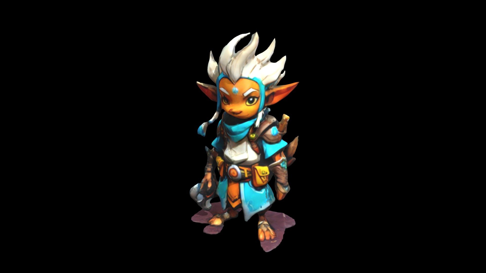 Roguelike RPG Gameboy Style cartoon character de - Download Free 3D ...
