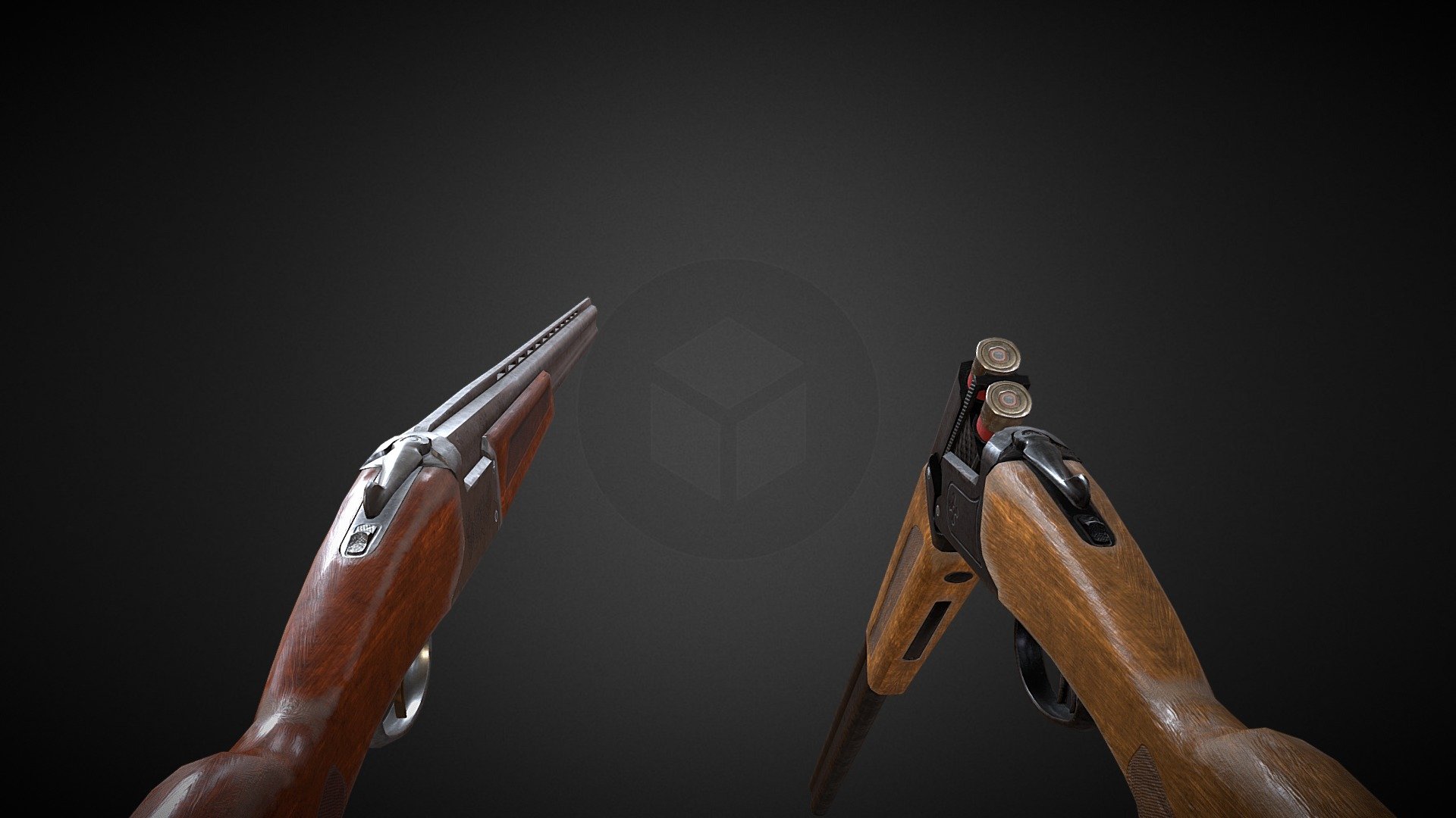 Double-barreled shotgun - 3D model by StarGames studio ...