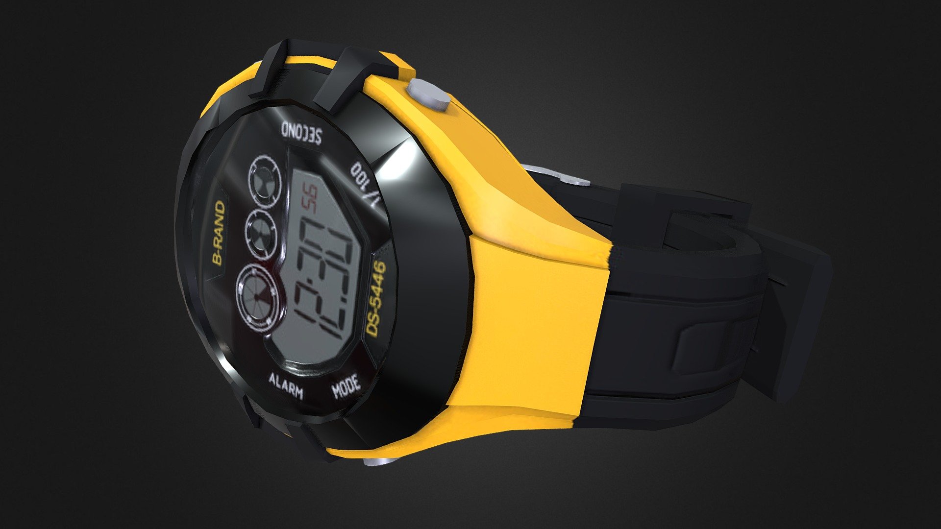 Yellow Digital Watch - Download Free 3D model by Boyarsky3D (@Boyarsky ...