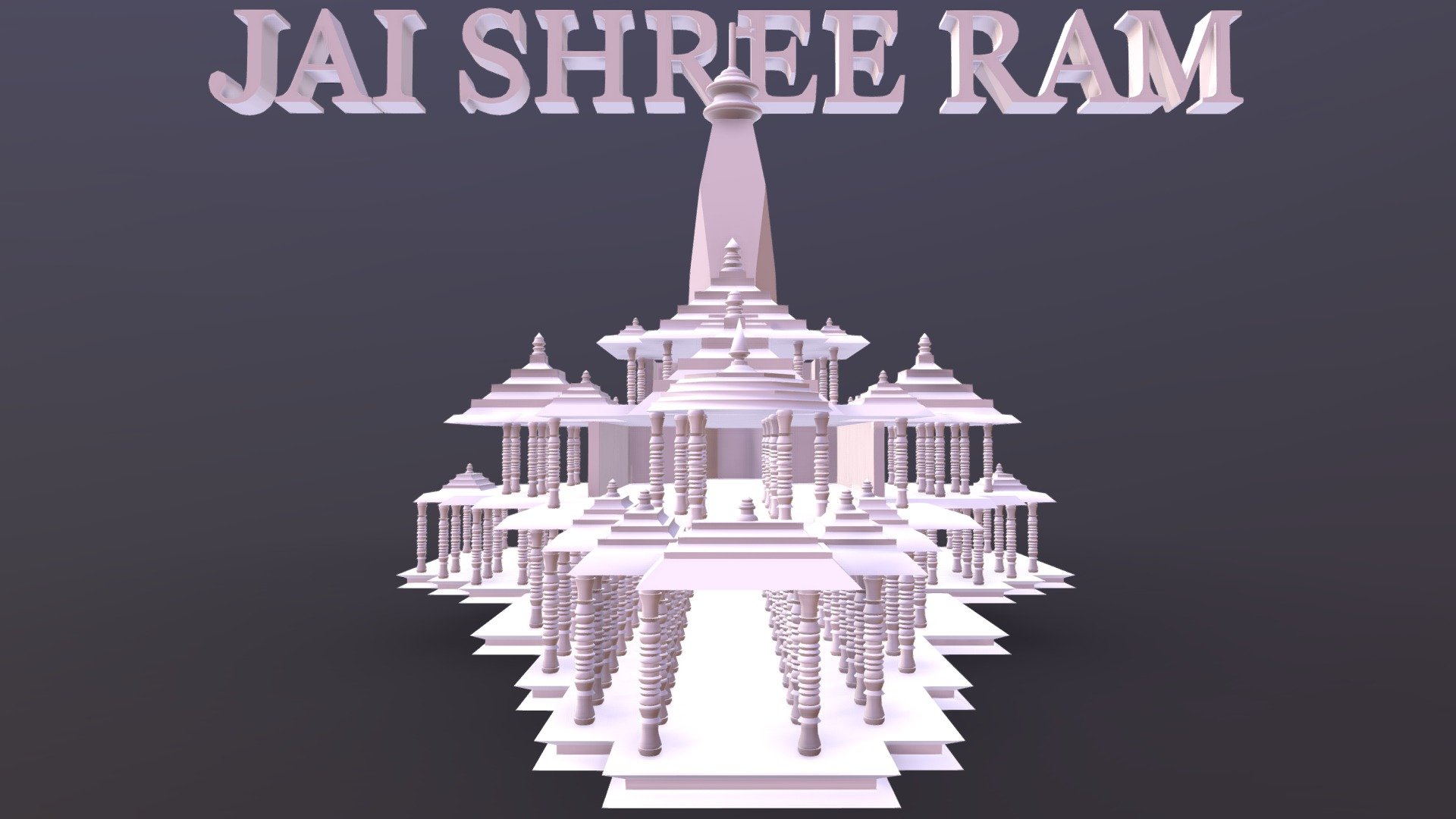 Ayodhya Ram Mandir 3D Model - 3D model by RK_Design [9dbe06e] - Sketchfab