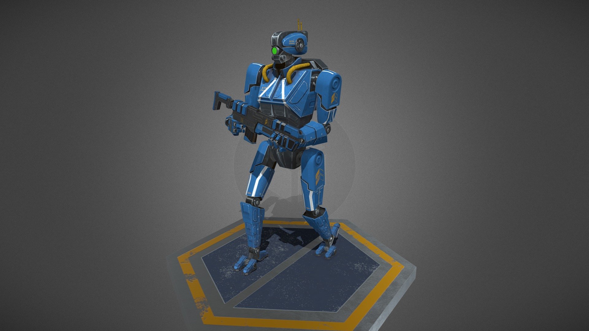 Blue Robot - 3D model by Egor Liashchuk (@egorliashchuk) [9dc0016 ...