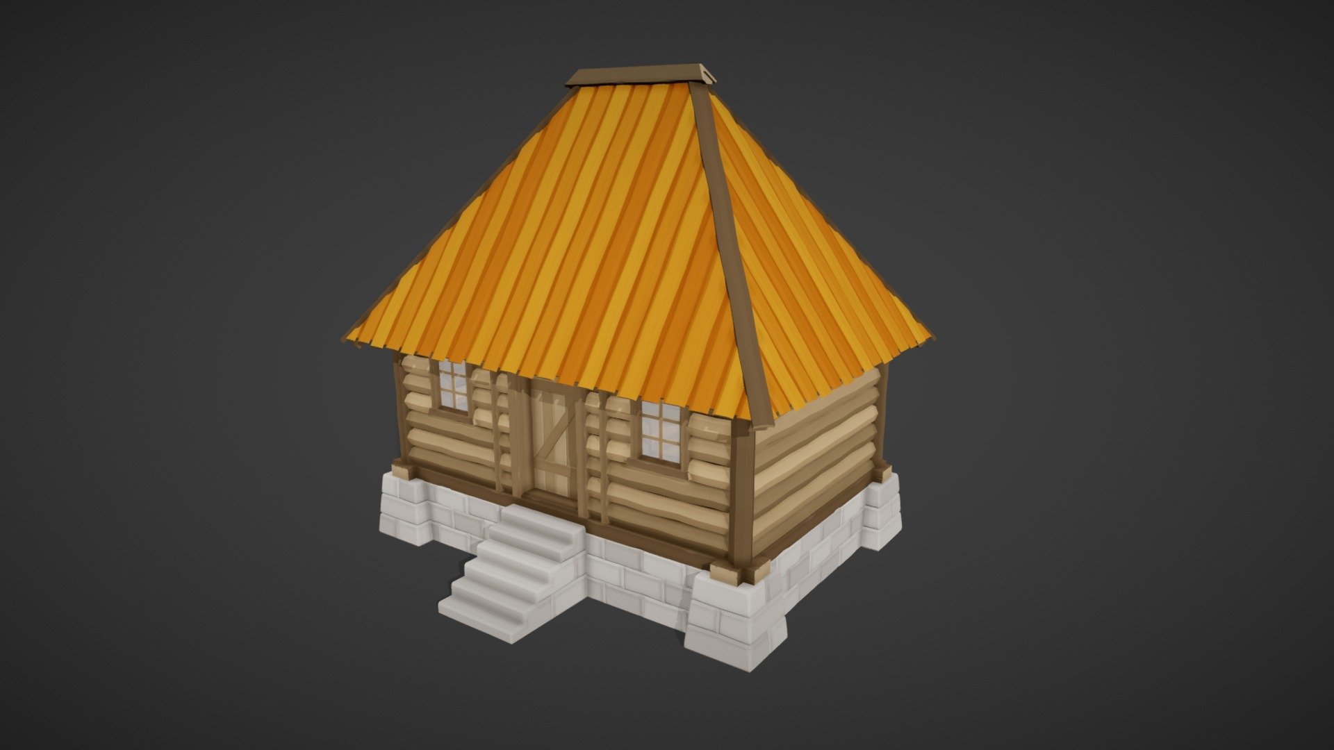 Medieval Village Demo - Low poly log house 2 - Download Free 3D model ...