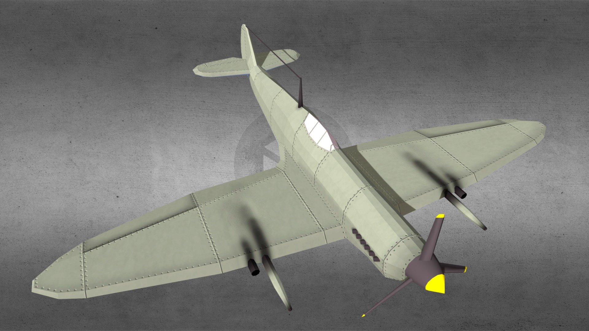 Low Poly Spitfire - 3D model by J4CQUZI [9dc5af9] - Sketchfab
