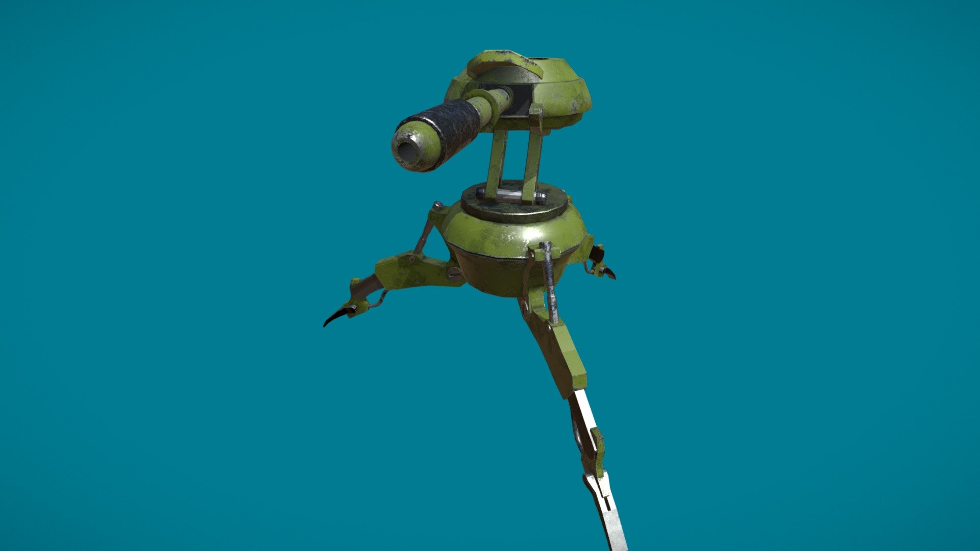 Low poly Turret - 3D model by JellySquid (@jmihodgson) [9dc83c2 ...