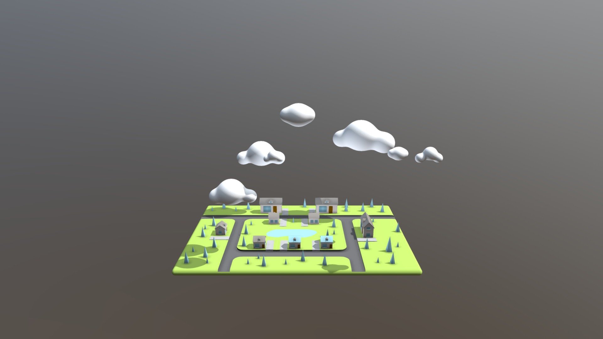 Little Town - 3D model by Tarik_Bot (@t.20akhan) [9dd222f] - Sketchfab