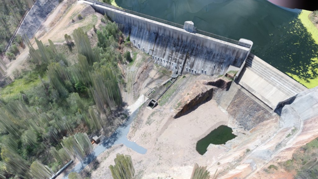 Lake Manchester Weir - 3D model by qlddrones [9dd3361] - Sketchfab