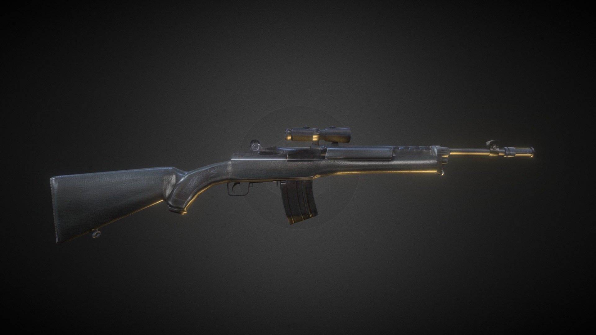 M14- Tactical Black Skin - Game Ready - Buy Royalty Free 3D model by ...