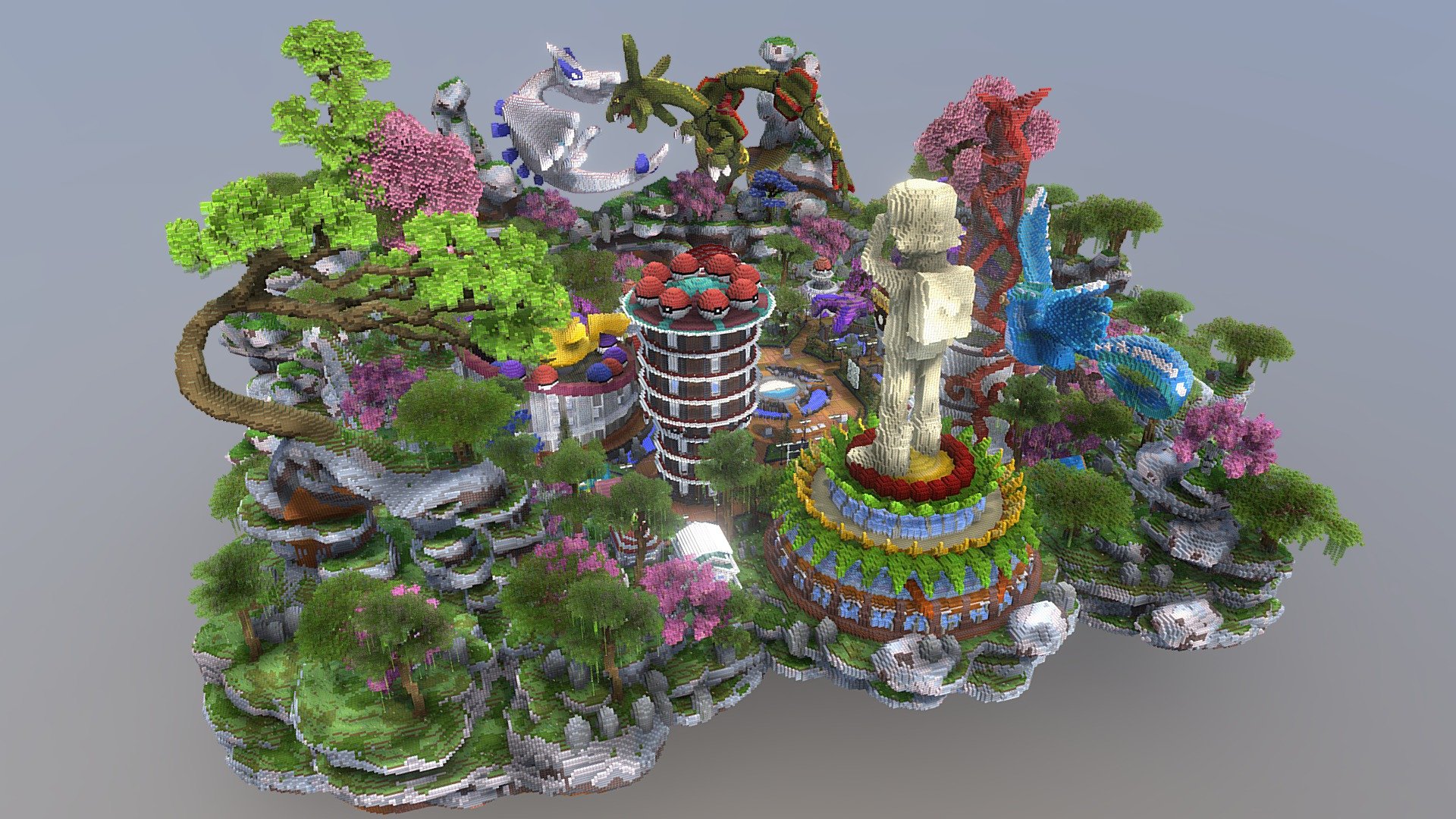 Pixelmon Square - 3D model by BreadBuilds [9dd712d] - Sketchfab