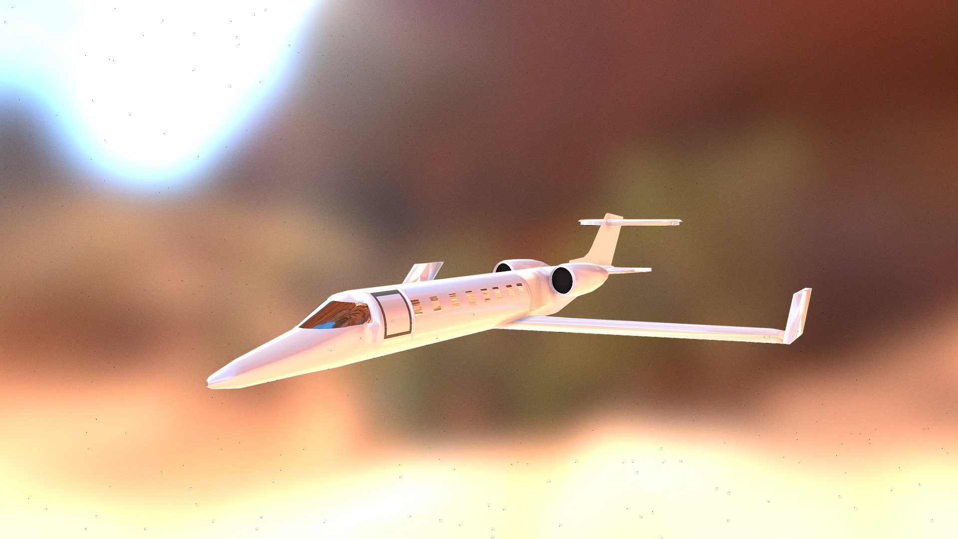 private jet - with inside - comment - download - Download Free 3D model ...