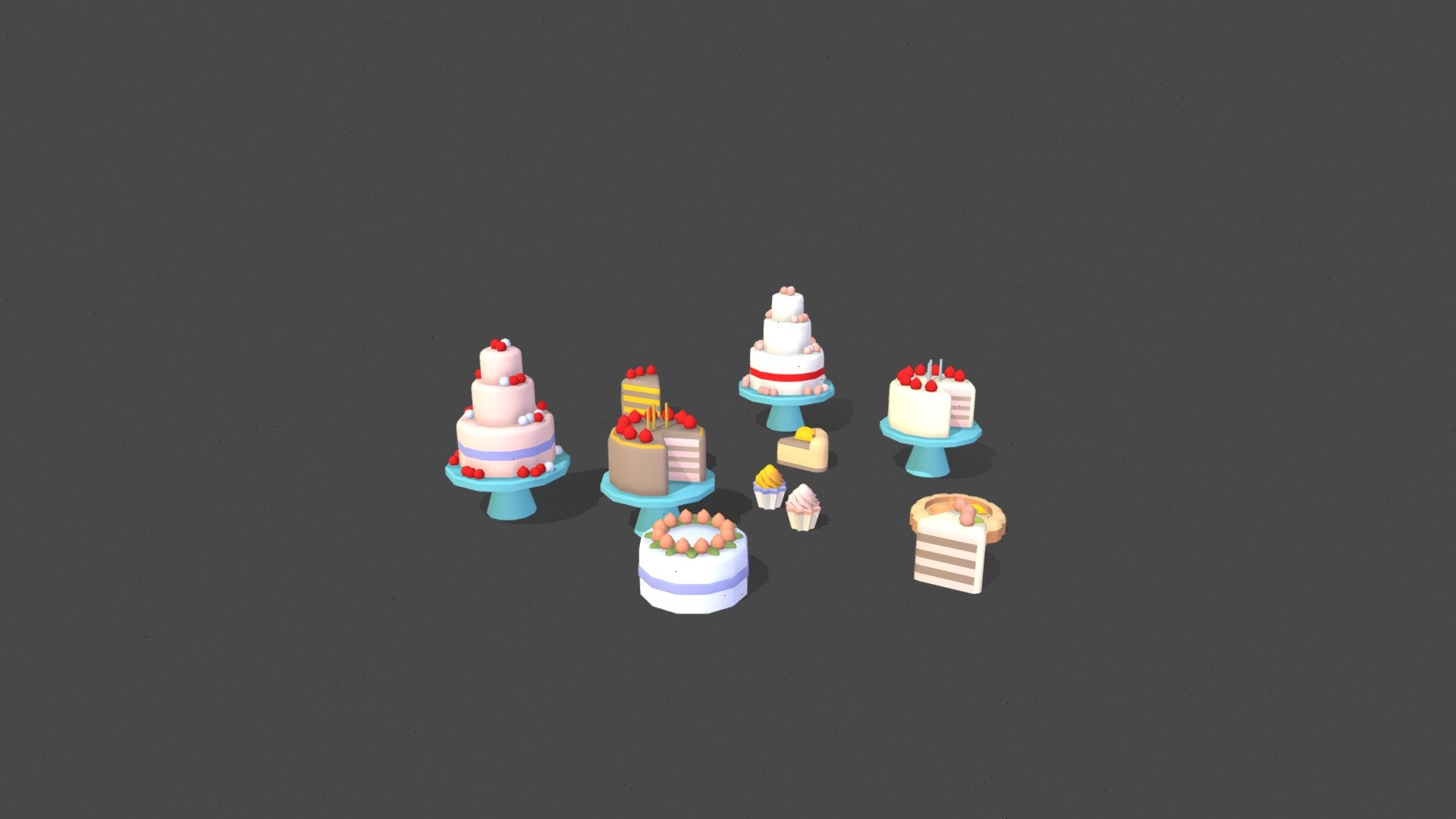 cakes - 3D model by brunovska.daniela [9ddf3c8] - Sketchfab