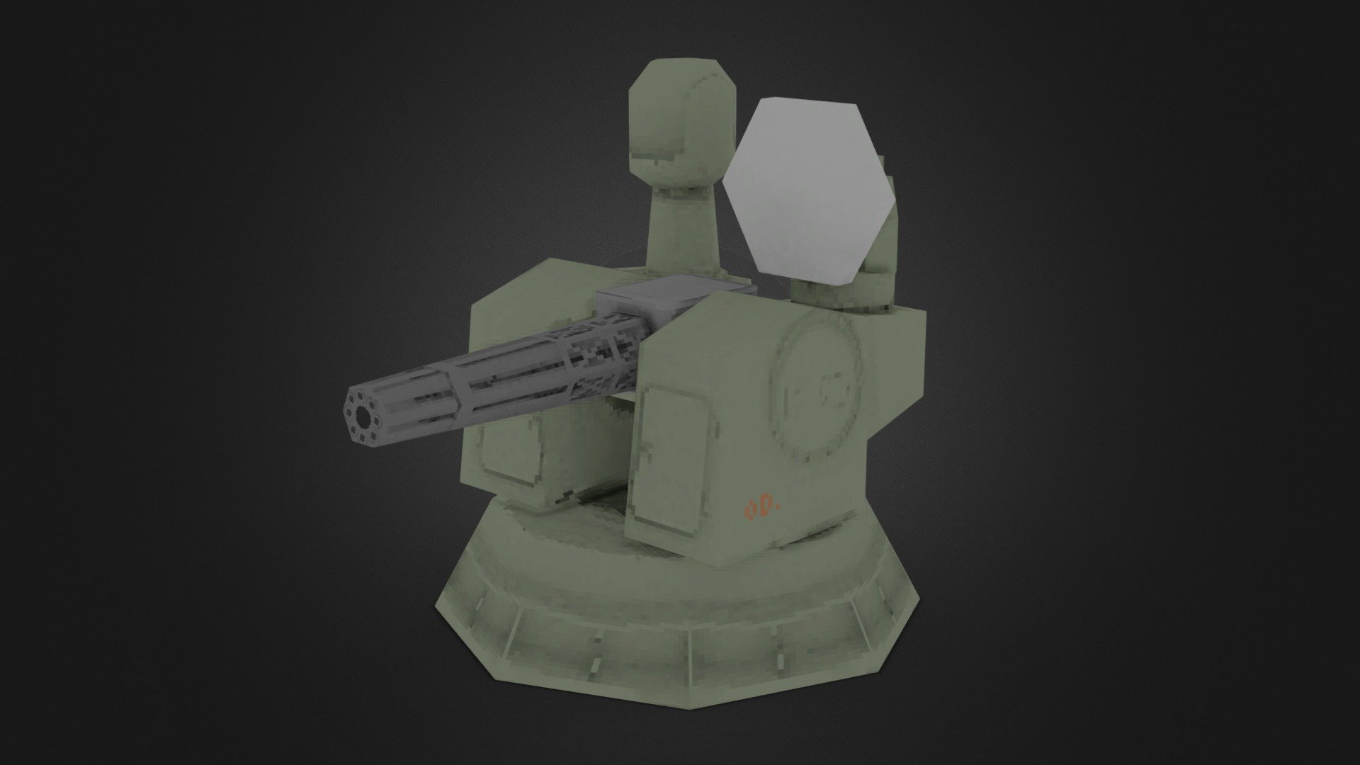 PSX Stylized CIWS - 3D model by Gabriel Solon (@gabriel_solon) [9ddfaa2 ...