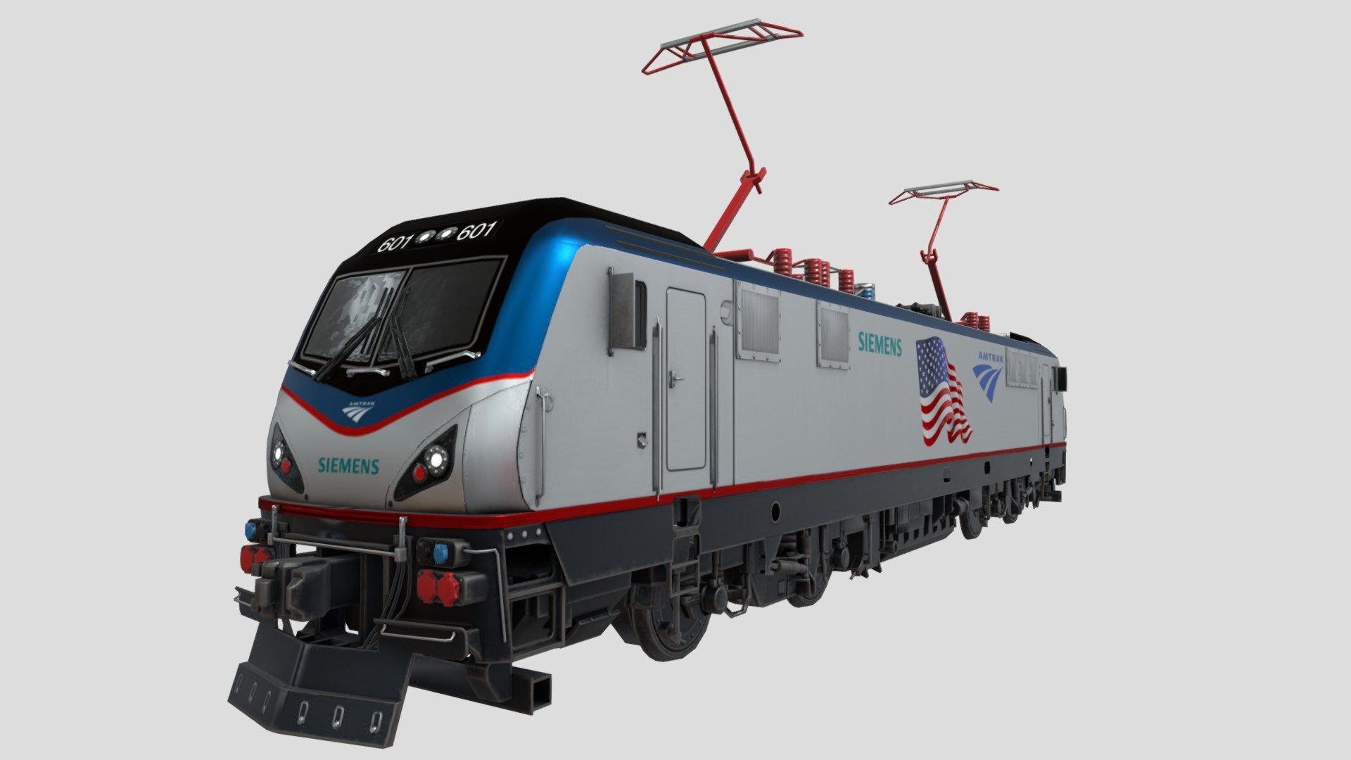 Siemens ACS-64 locomotive - 3D model by HumanPlanetStudio [9de0717] - Sketchfab