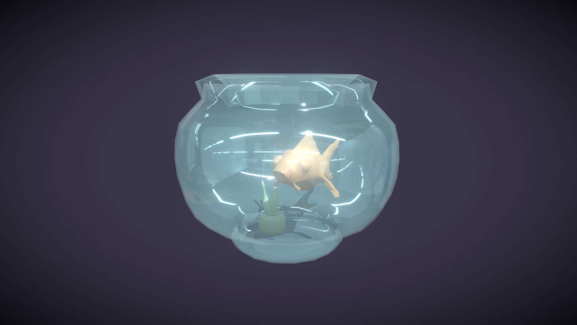 Fishy With Plant - 3D model by MVT (@MadisonVT) [9de2879] - Sketchfab