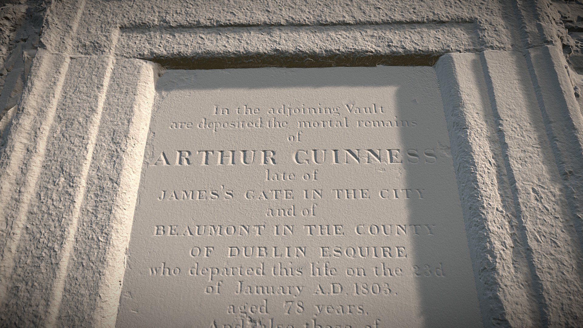 The Gravestone of Arthur Guinness, Oughterard - 3D model by Co. Kildare ...