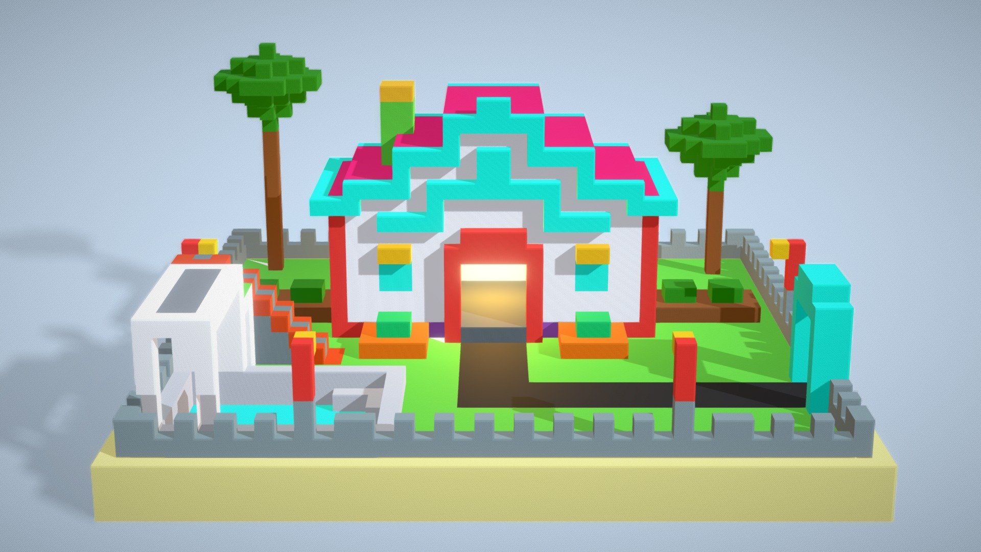 Voxel Home - Farm House - Low Poly Environment - Download Free 3D model ...