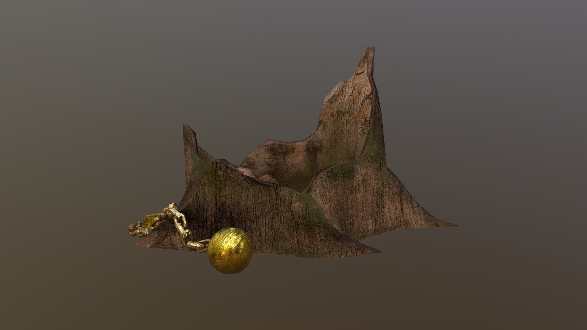 Tree Stump with Golden Slave Chain - 3D model by Jre (@jrexes) [9de3a78 ...