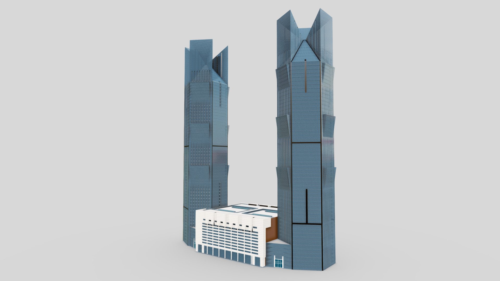 Palm Towers - Qatar doha - Buy Royalty Free 3D model by 1Quad (@1.Quad ...