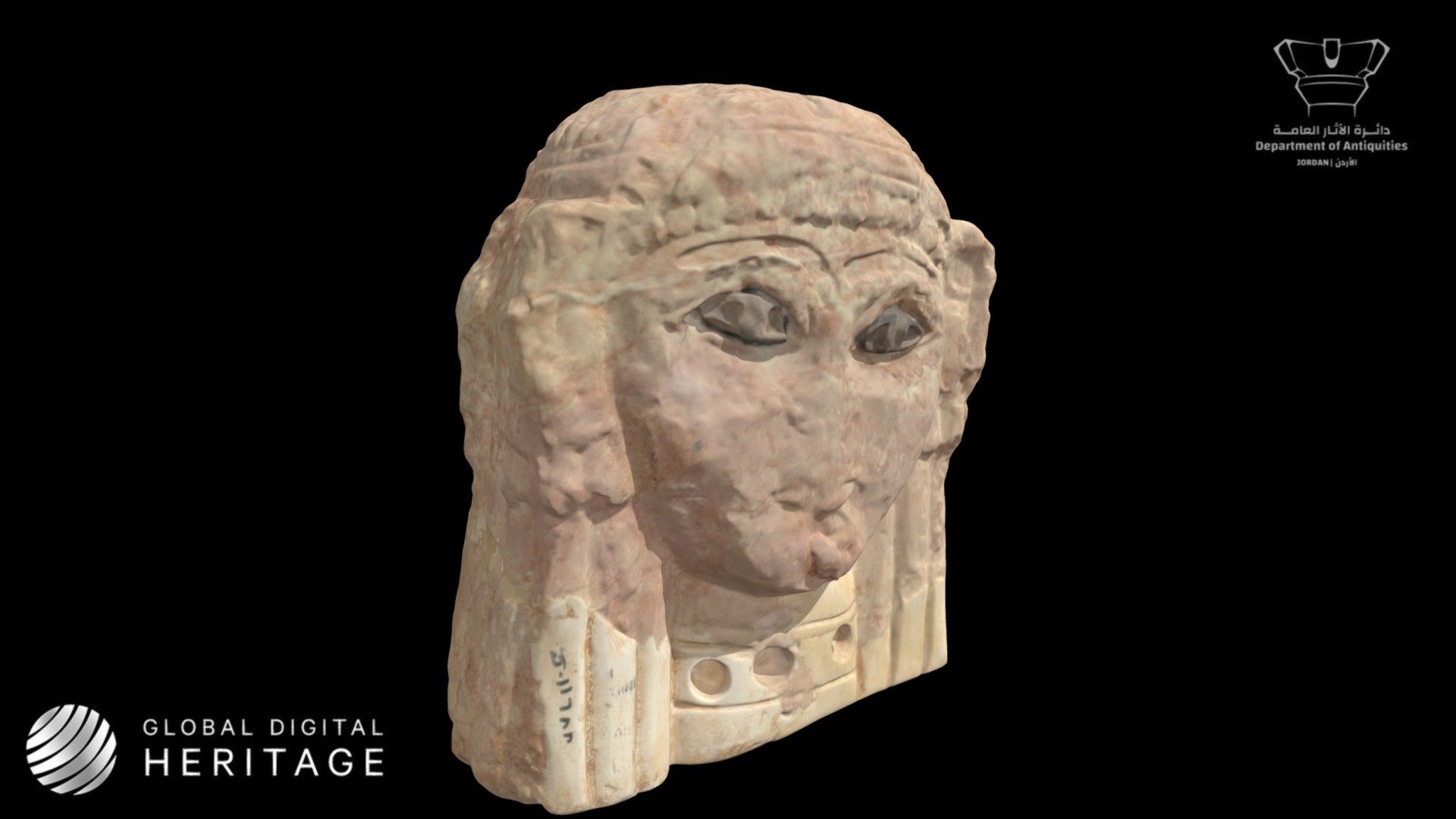 Limestone Female double-faced head - Download Free 3D model by Global ...