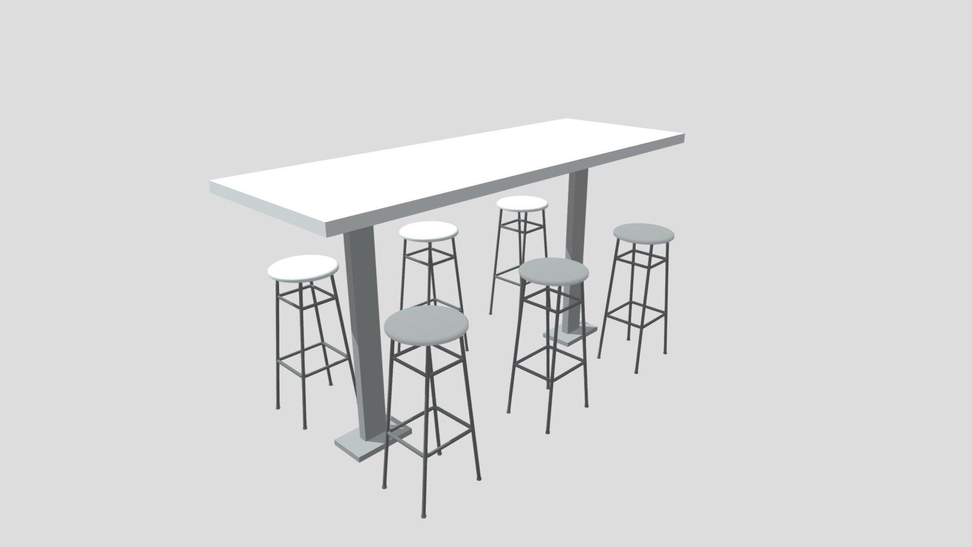 Chair Bar Set - 3D model by anasaddausi [9dec4e5] - Sketchfab