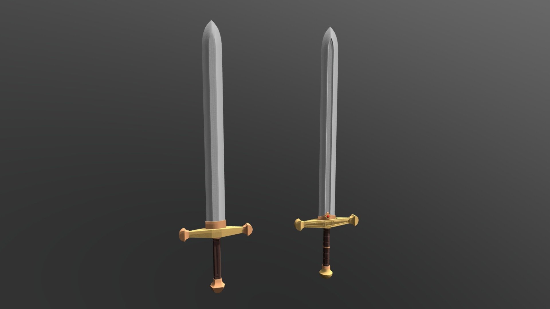 2 Swords - Download Free 3D model by Okayest [9dedb1e] - Sketchfab