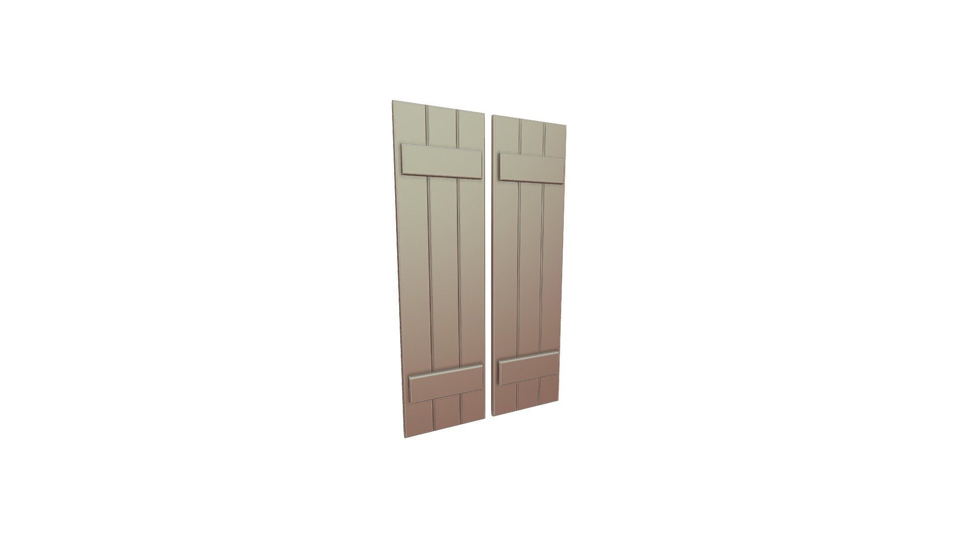 Cedar Window Shutters Width 16 1/2' Board 1' - 3D model by TimberBuild ...