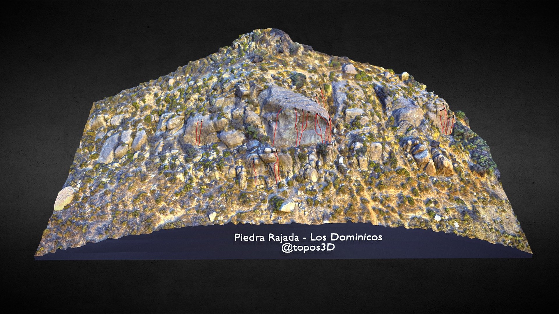 Piedra Rajada - Los Dominicos, Santiago. - 3D model by Topos3D [9df2783 ...