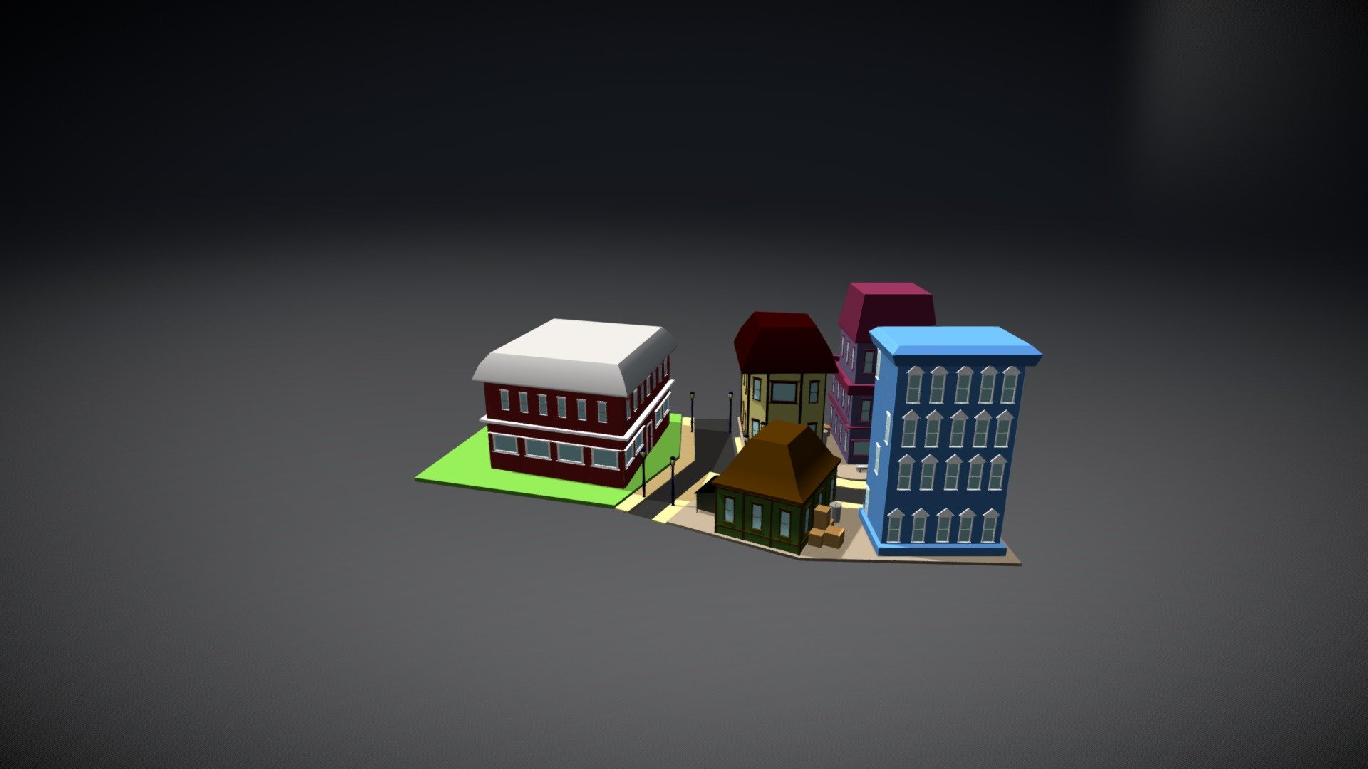 Small City - Download Free 3D model by CDeanna [9df3a04] - Sketchfab